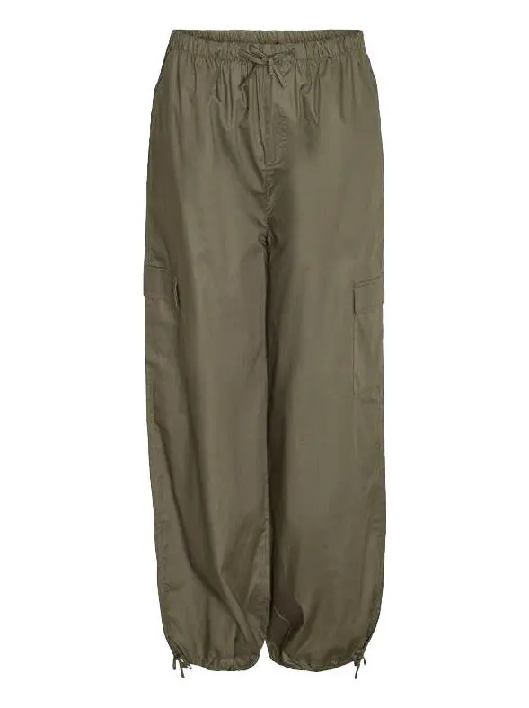 NOISY MAY Pinar Tie Waist Cargo Pants - Crocodile