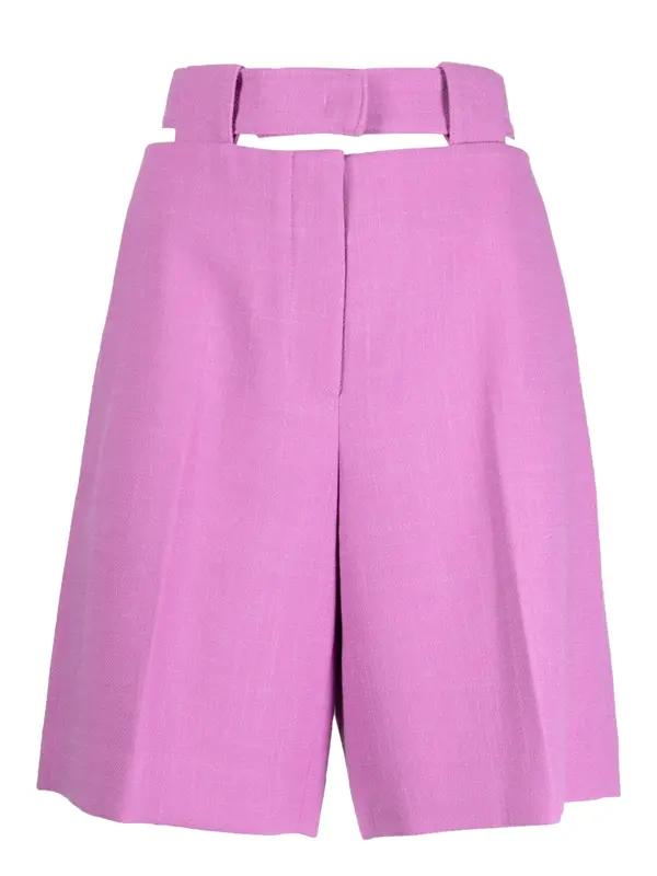 SYSTEM Cut-out Tailored Shorts - Purple