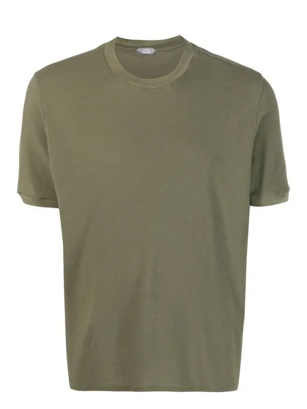 ZANONE Plain Cotton T-shirt - Green