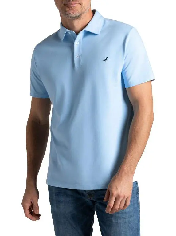 HYPERNATURAL El Capitán Classic Fit Supima® Cotton Blend Piqué Golf Polo - Sky