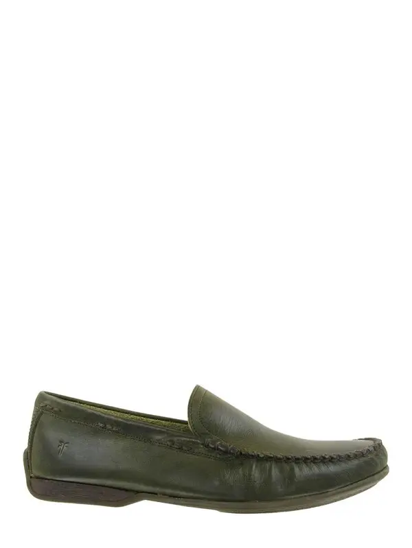 Frye Lewis Leather Venetian Loafers - Olive