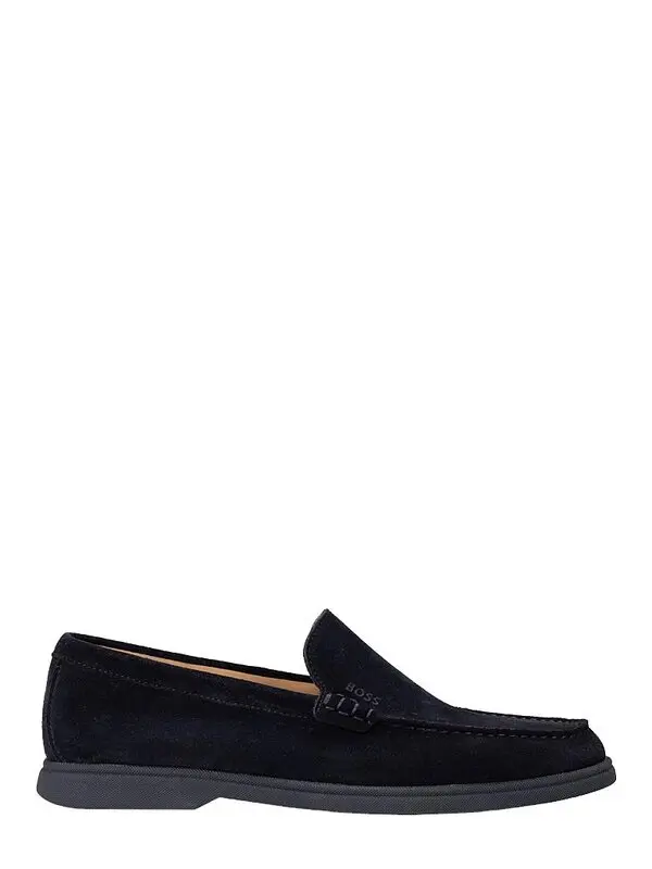 BOSS Sienne Slip On Moc Toe Loafers - Dark Blue Tonal