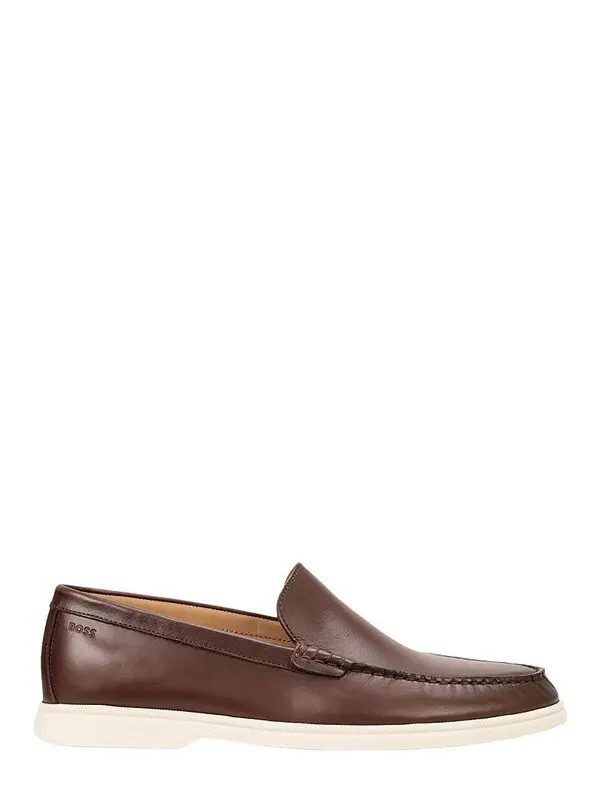 BOSS Sienne Slip-on Moc Toe Loafers - Medium Brown