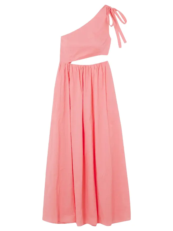 Marysia Alberobello One-shoulder Midi Dress - Peach