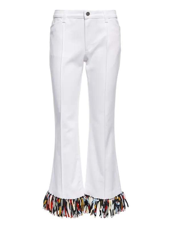 Emilio Pucci High-rise Cropped Trousers - White
