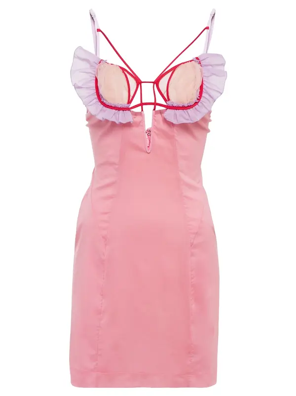 NENSI DOJAKA Silk-blend Minidress - Pink