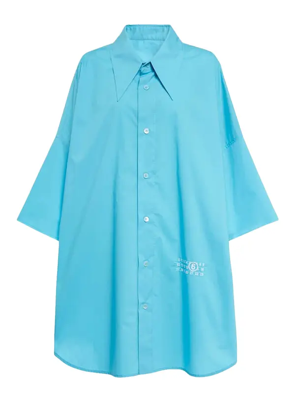 MAISON MARGIELA Oversized Cotton Shirt - Blue