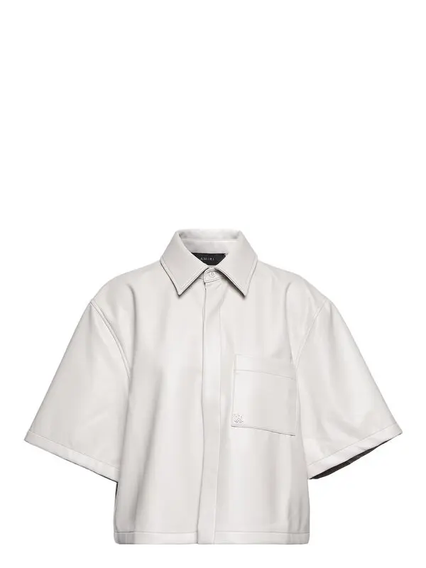 Amiri Cropped Overshirt - Beige