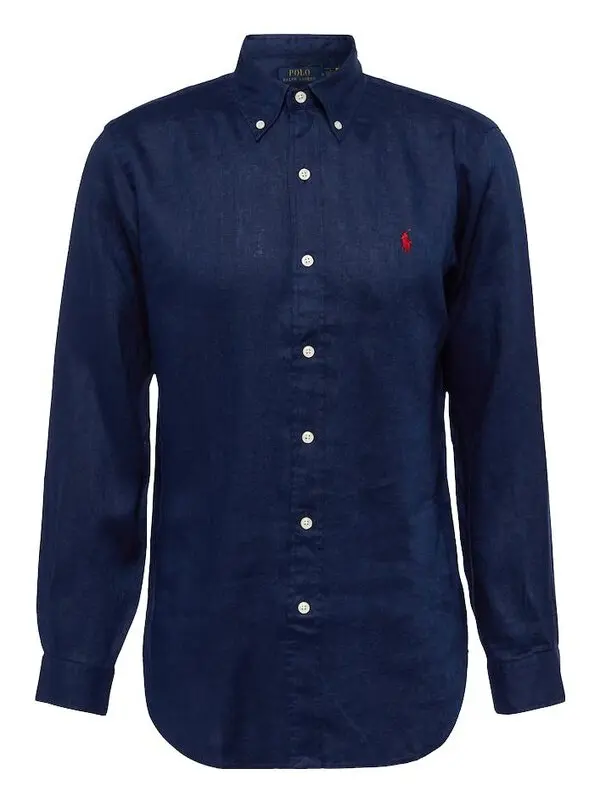 Polo Ralph Lauren Slim Linen Shirt - Blue