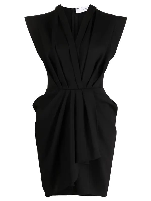 IRO PARIS Pheao Draped Wool Dress - Black