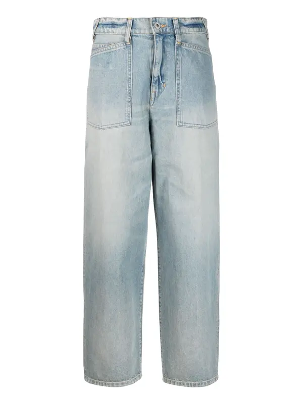 Kenzo Wide-leg Cropped Jeans - Blue