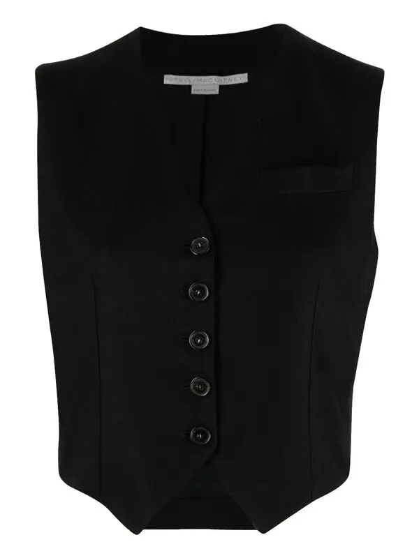 Stella McCartney Canvas Gilet Vest - Black