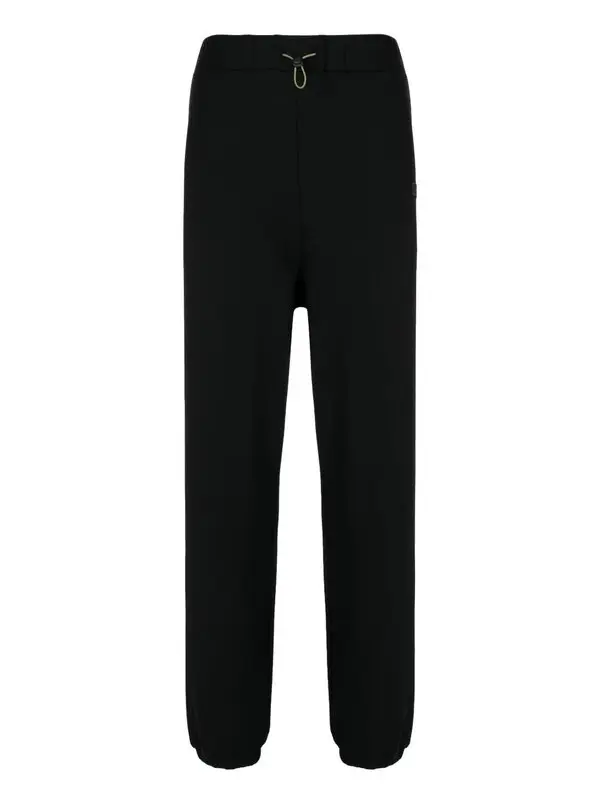 PALMER Logo-embroidered Cotton Track Pants - Black