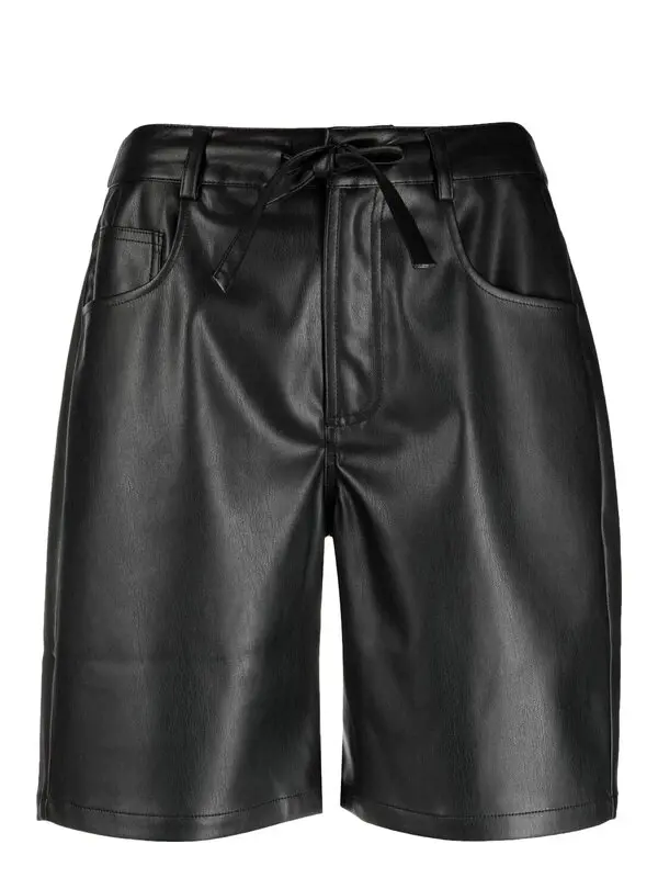 Proenza Schouler White Label Faux Leather Mid-length Shorts - Black