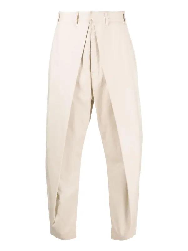 COUNTY OF MILAN Marcelo Burlon Layered Tapered Trousers - Neutrals