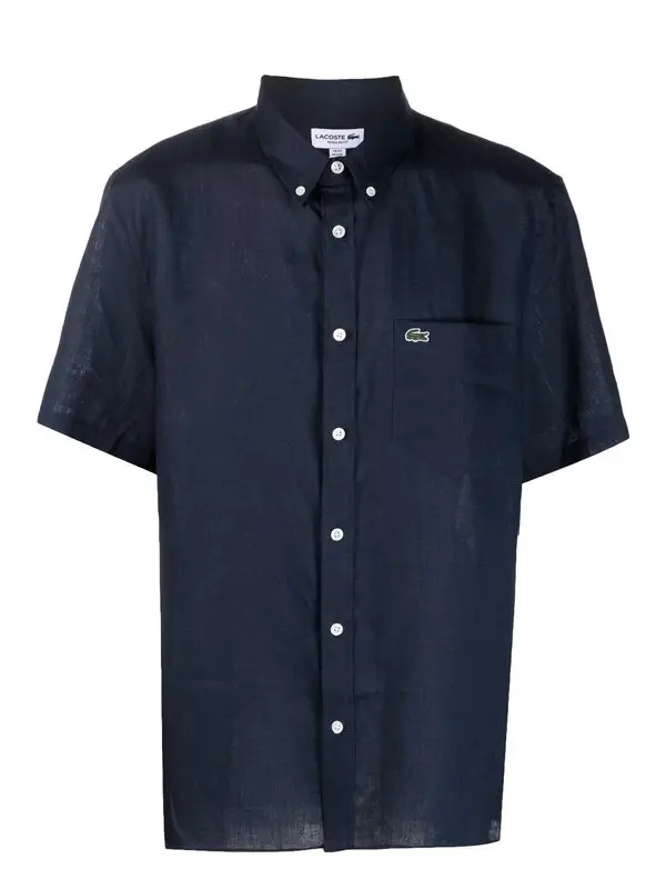 Lacoste Embroidered Logo Short-sleeve Shirt - Blue