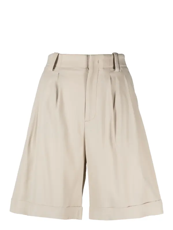 Lorena Antoniazzi High-waisted Pleated Shorts - Neutrals