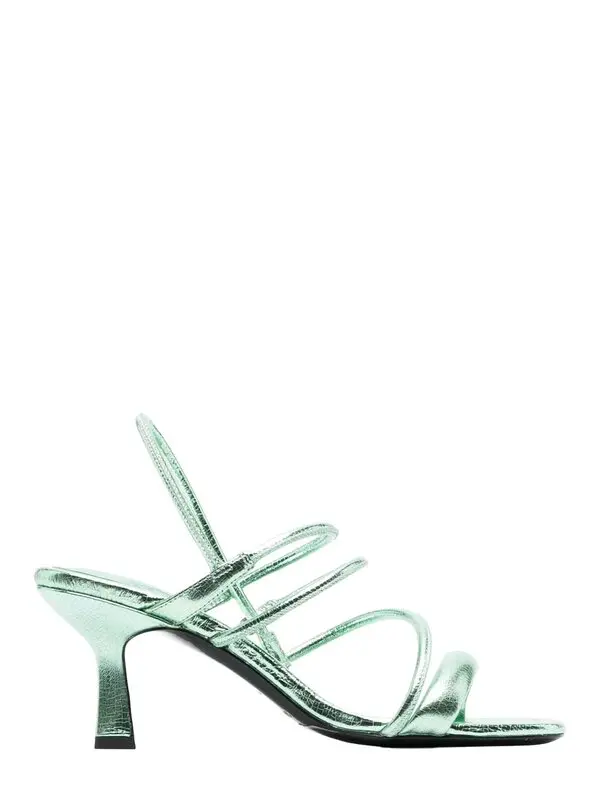 Sandro Strappy Square-toe Stiletto Sandals - Green