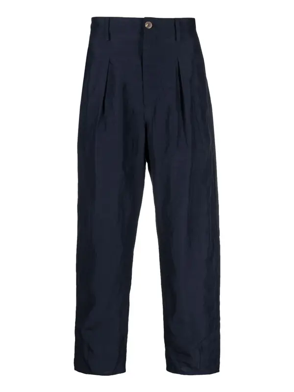 Giorgio Armani Pleated Wide-leg Trousers - Blue