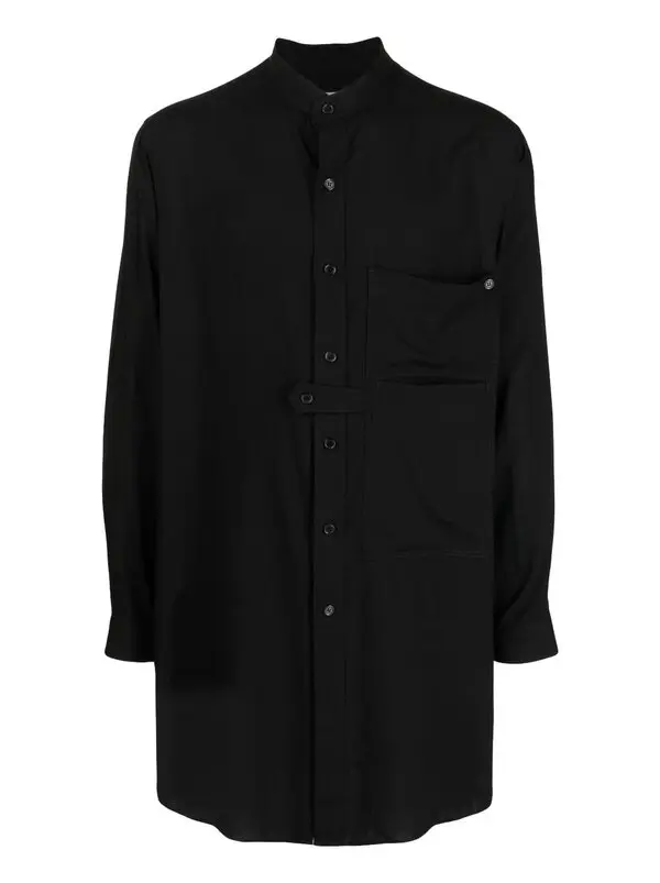 Yohji Yamamoto Oversized Long-sleeve Shirt - Black