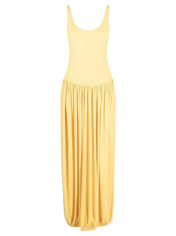 LANVIN U-neck Sleeveless Dress - Yellow