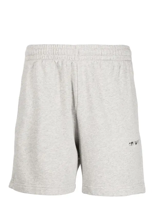 Off-White Logo-print Track Shorts - Grey