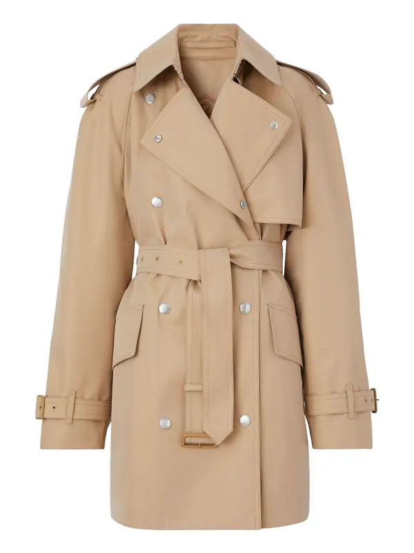 Burberry Bonded Cotton Gabardine Trench Coat - Brown