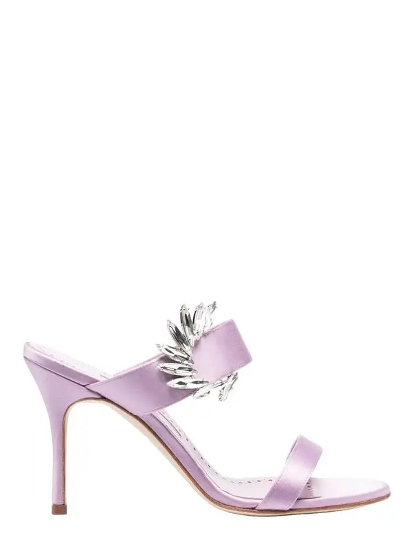 Manolo Blahnik Chivela 110mm Open-toe Mules - Purple
