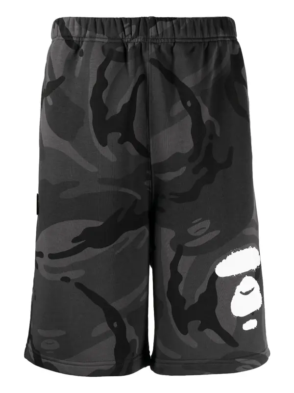 AAPE BY *A BATHING APE® Camouflage-print Bermuda Shorts - Black