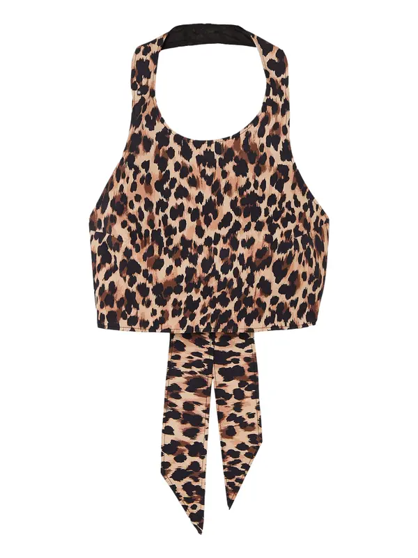 RACIL Nimaya Cropped Leopard-print Top - Animal Print