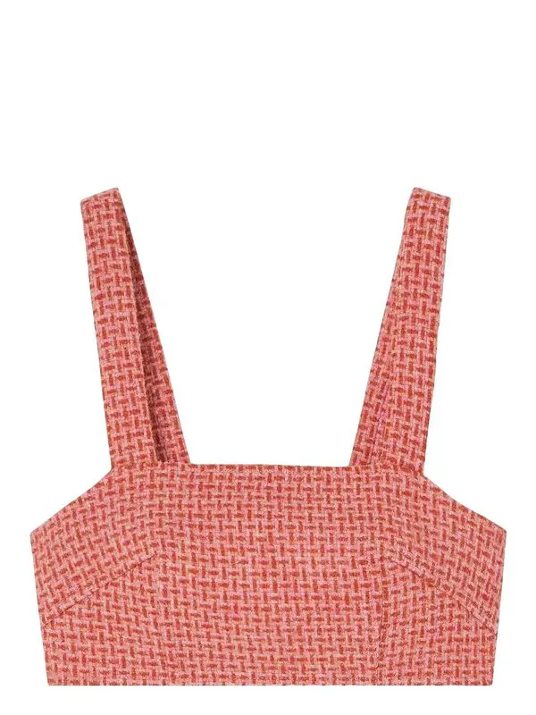 RACIL Helena Wool-tweed Bra Top - Coral