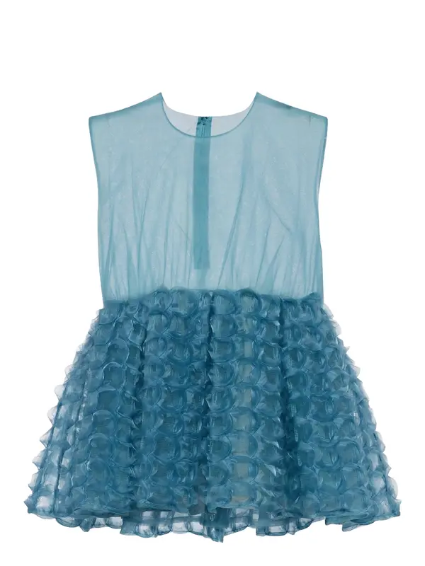 Noir Kei Ninomiya Ruffled Tulle Top - Blue