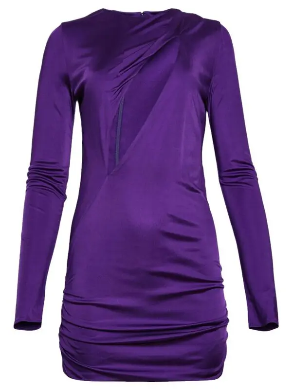 Versace Slashed Mini Dress - Bright Dark Orchid