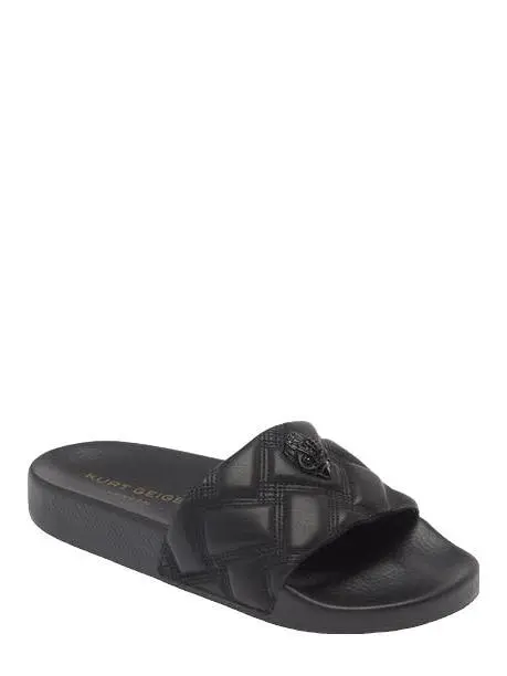 Kurt Geiger Meena Eagle Slide Sandal - Black/black