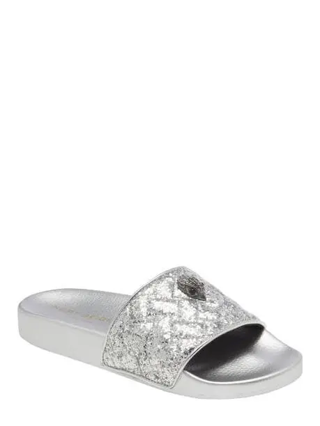 Kurt Geiger Meena Eagle Slide Sandal - Silver