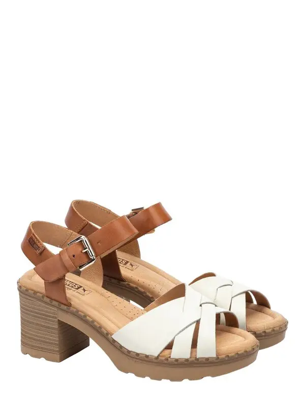 Pikolinos Canarias Block Heel Strappy Sandal - Nata