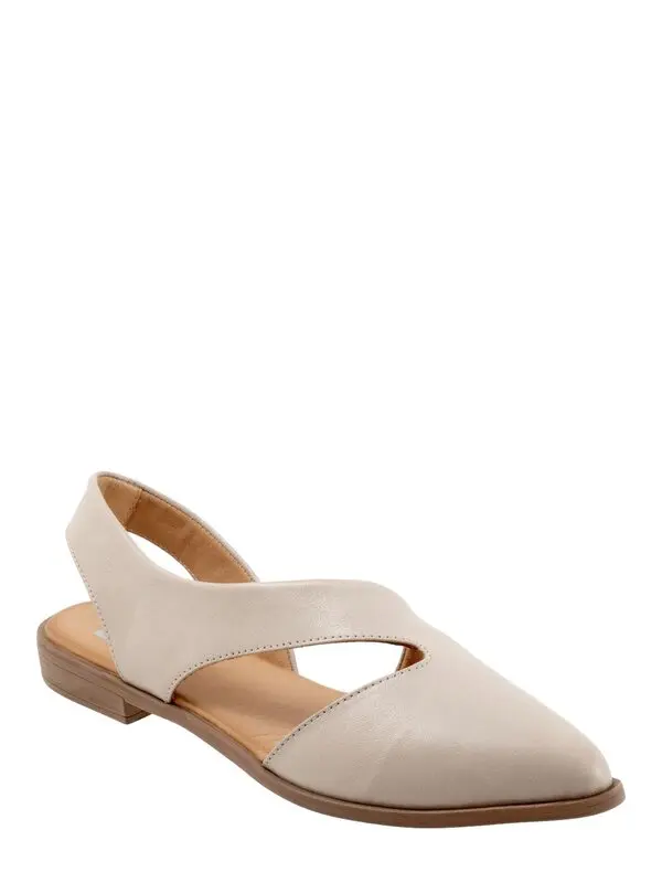 BUENO Bianca Slingback Pointed Toe Flat - Light Grey