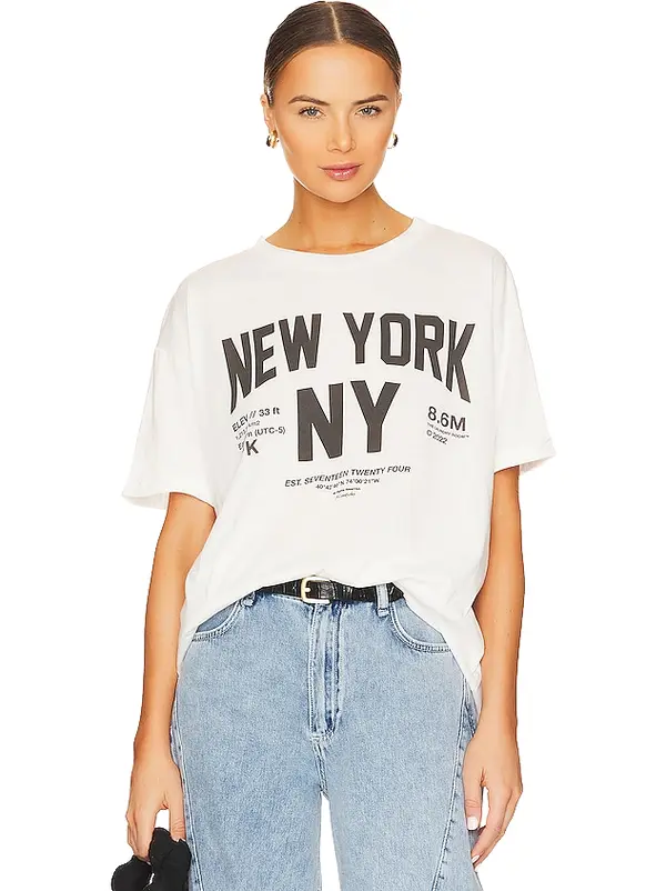 THE LAUNDRY ROOM Welcome To New York Oversized Tee - White