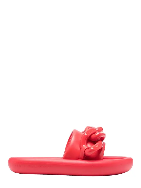 Stella McCartney Air Chain-embellished Slides - Red