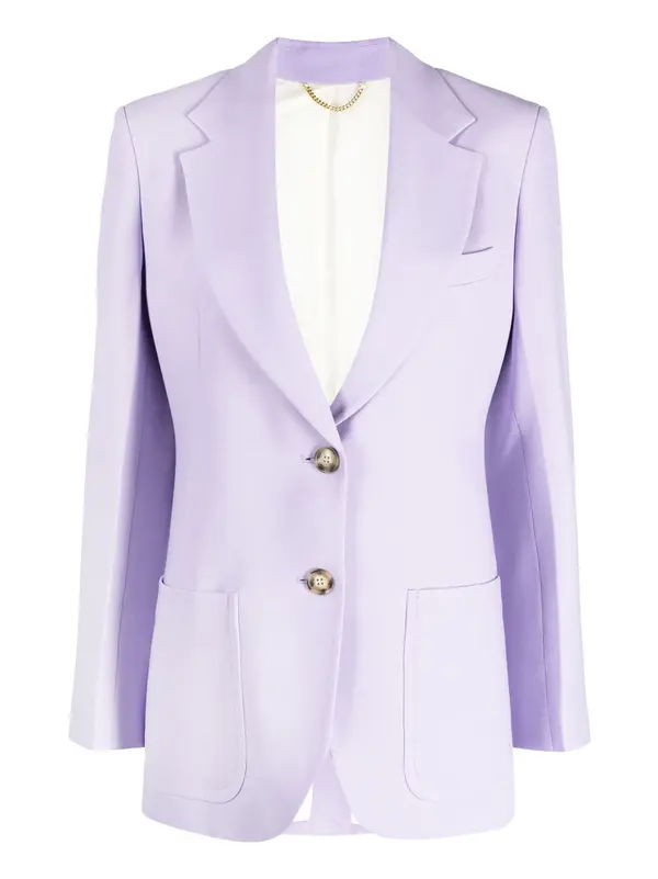Victoria Beckham Notched-lapels Single-breasted Blazer - Purple