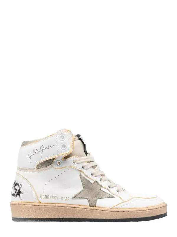 GOLDEN GOOSE Sky-star High-top Sneakers - White