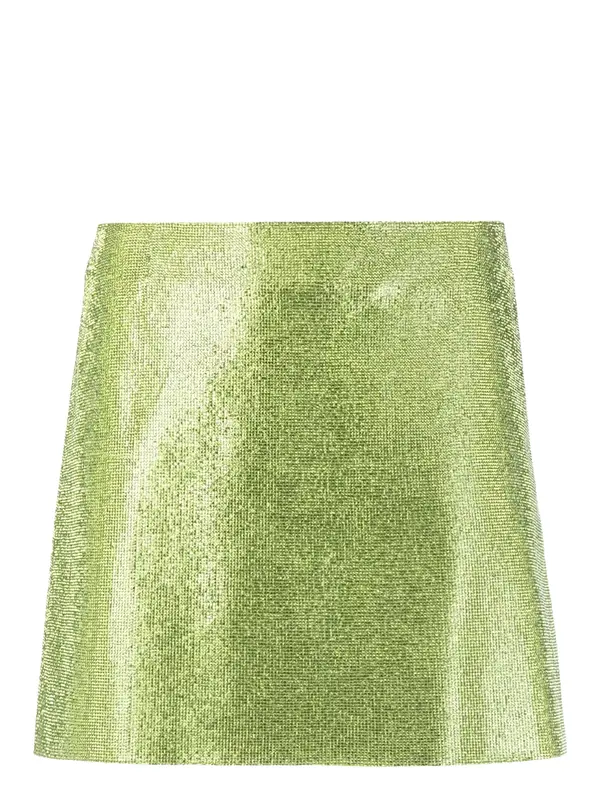 NUE Rhinestone-embellished Mini Skirt - Green