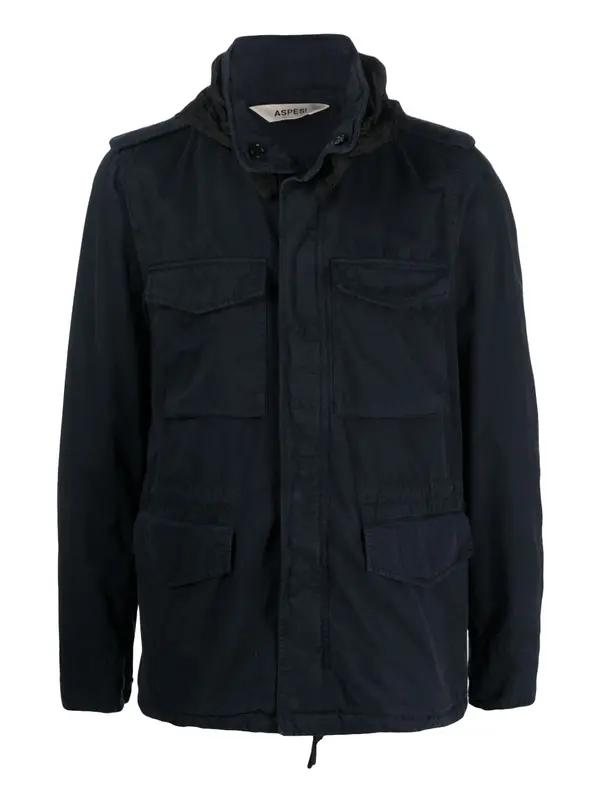 Aspesi Multi-pocket Military Jacket - Blue