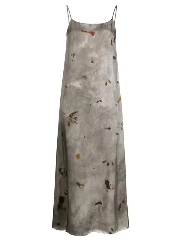UMA WANG Patterned Midi Dress - Grey