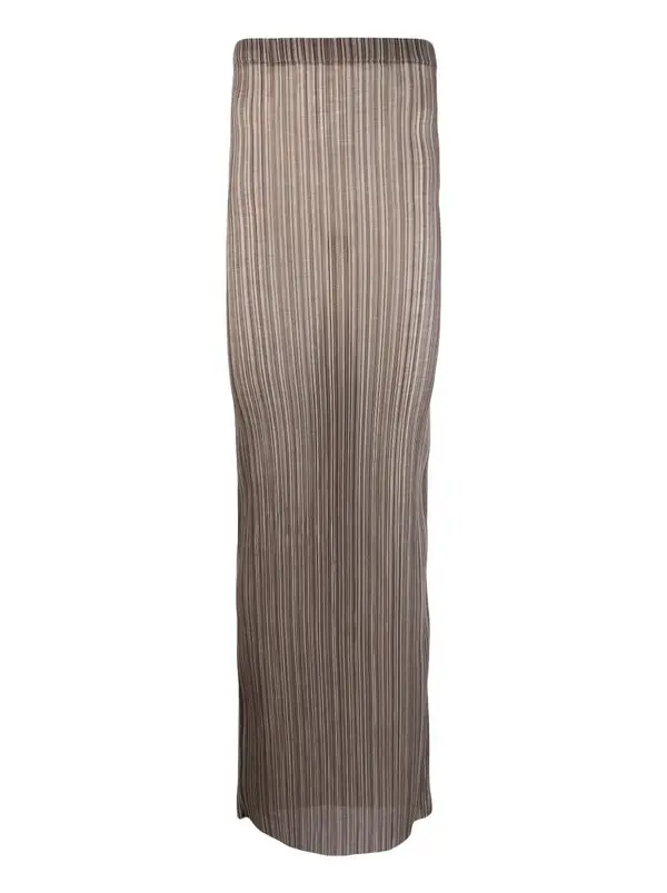 LUDOVIC DE SAINT SERNIN Striped Maxi Skirt - Brown