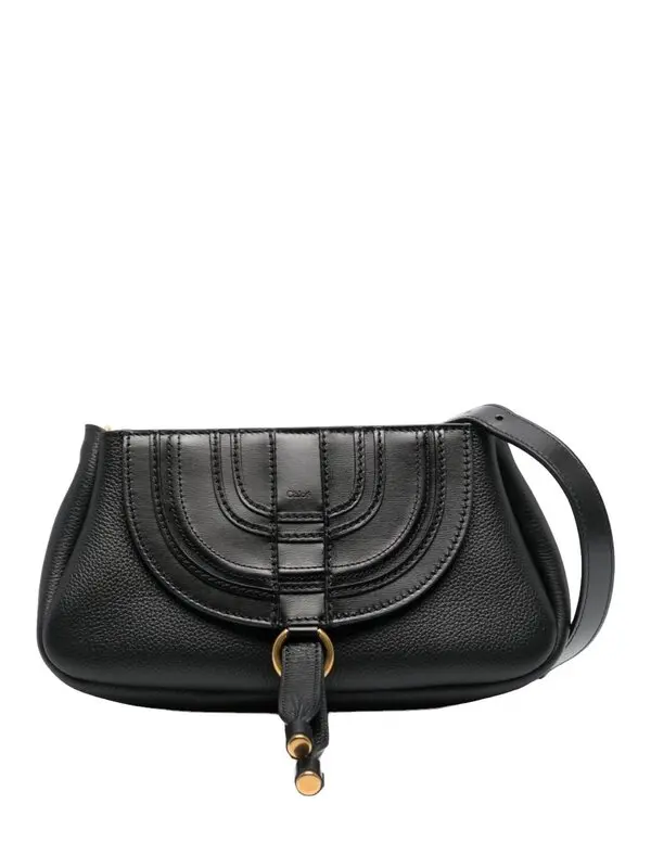 Chloé Marcie Leather Shoulder Bag - Black