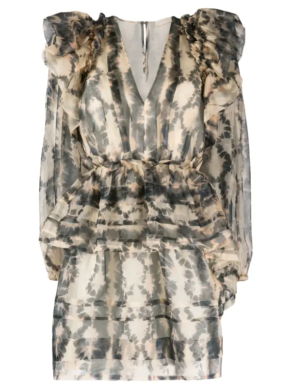 Ulla Johnson Adelaide Abstract-print Minidress - Neutrals