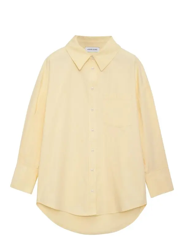 ANINE BING Mika Long-sleeve Shirt - Yellow