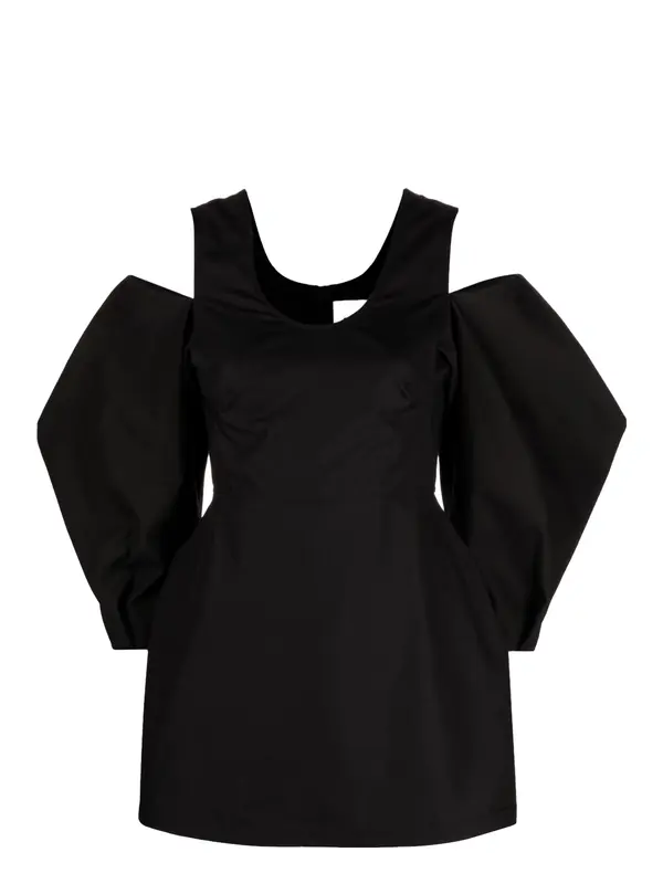 JIL SANDER Cold-shoulder Blouse - Black