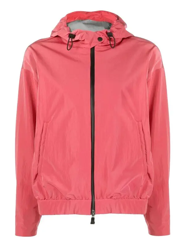Herno Hooded Layered Shell Jacket - Pink